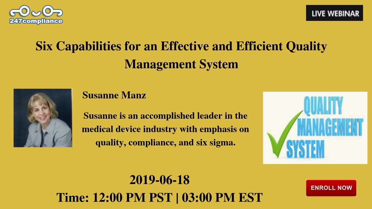 Six Capabilities for an Effective and Efficient Quality Management ... Six Capabilities for an Effective and Efficient Quality Management ...