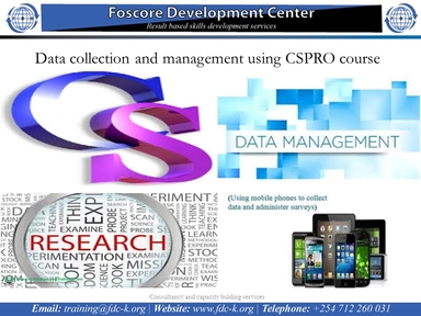 Data Collection and Management using CSPRO Course - Training or Development Class