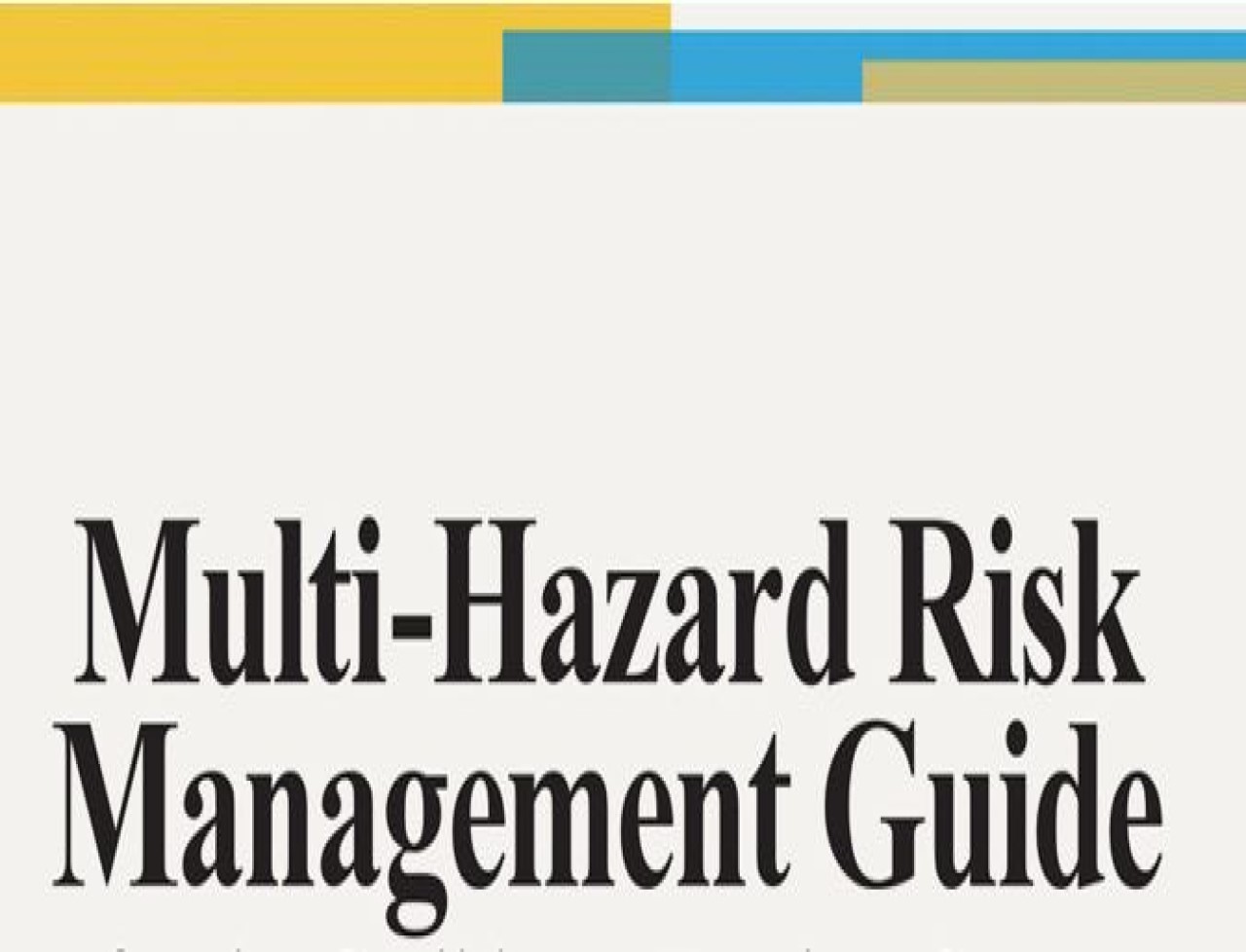 MULTI-HAZARD RISK ASSESSMENT WORKSHOP - Training or Development Class
