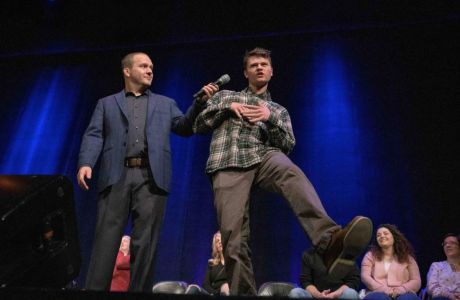 R-Rated Hypnotist Frank Santos Jr. at Lo Kai with comedian Jason Merrill